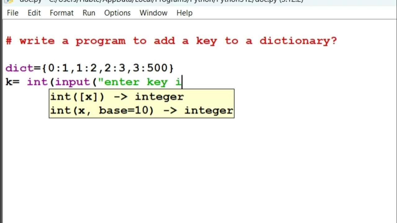 Olevel Python Practical 2024 Most Important Program To Add A Key To A Dictionary By Sumit Sir