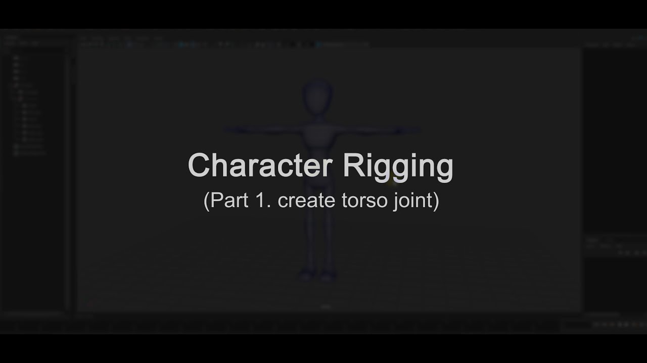 Maya Character Rigging - Part 1. create torso joint - YouTube