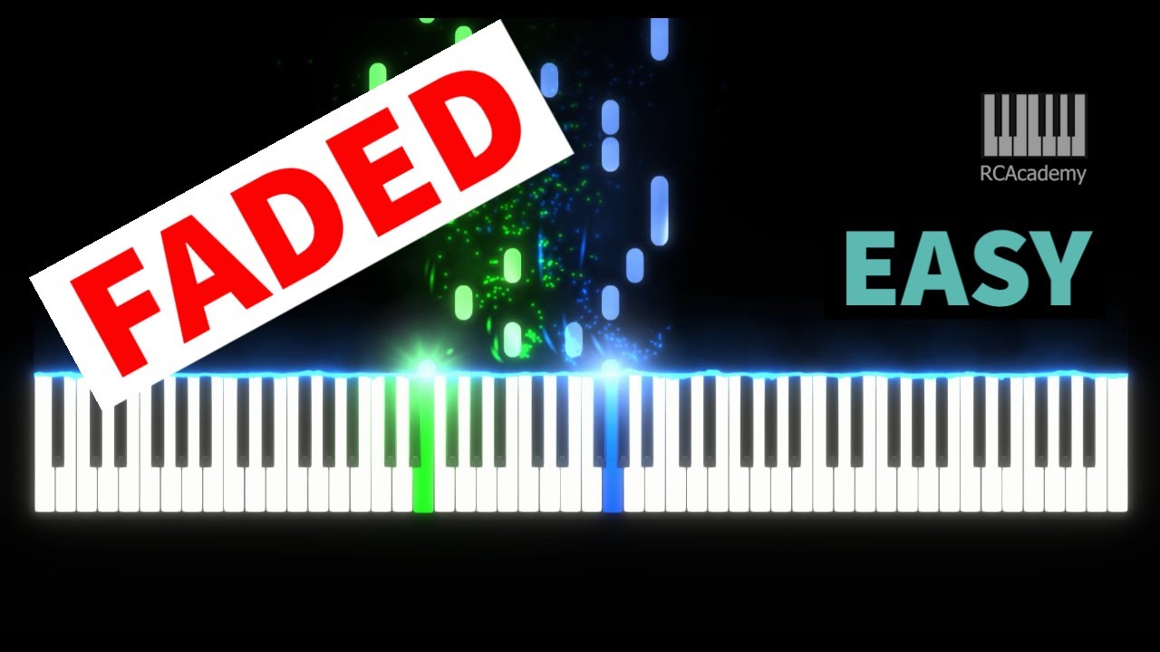 Faded (Alan Walker) Piano Tutorial (Level 2, Easy) - YouTube