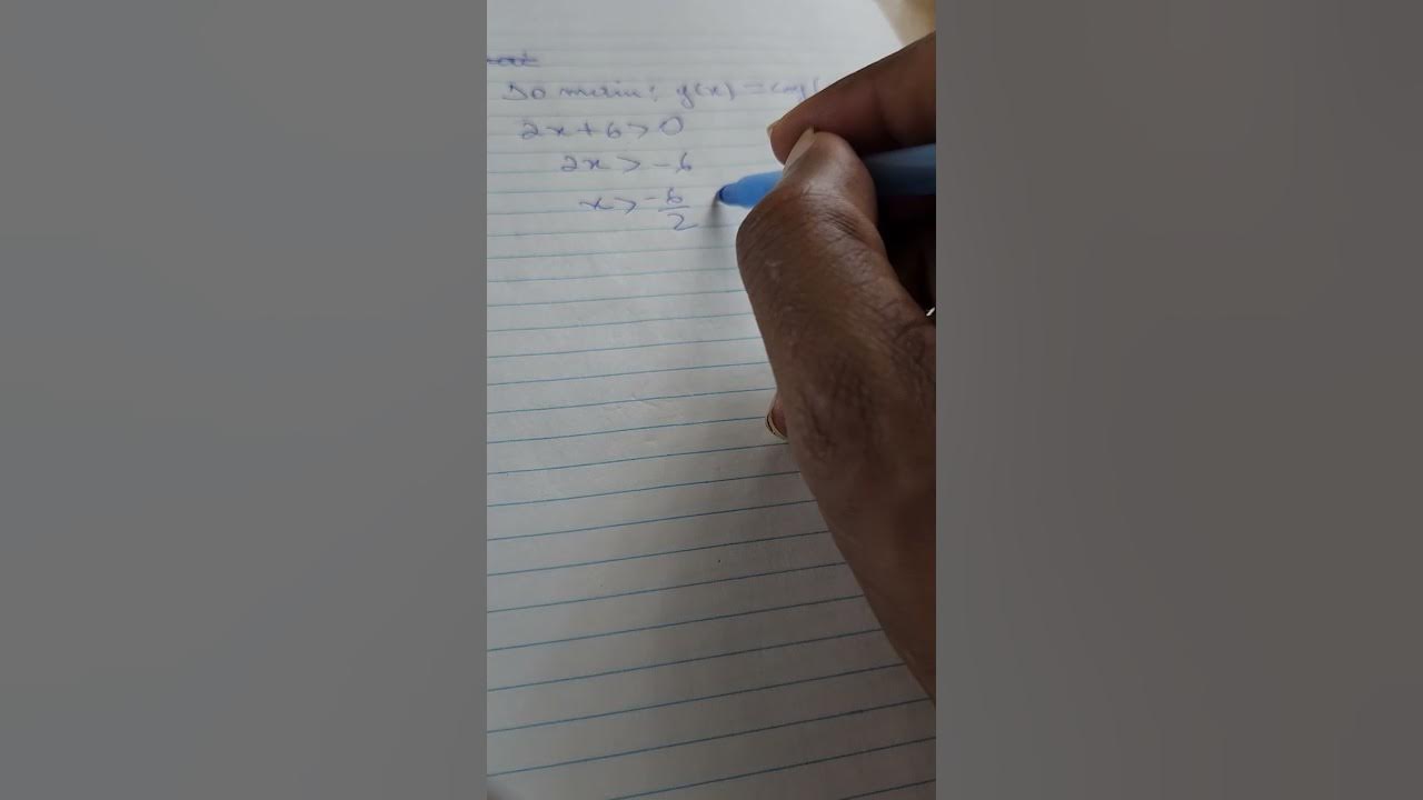 Domain logarithm function part 2 - YouTube