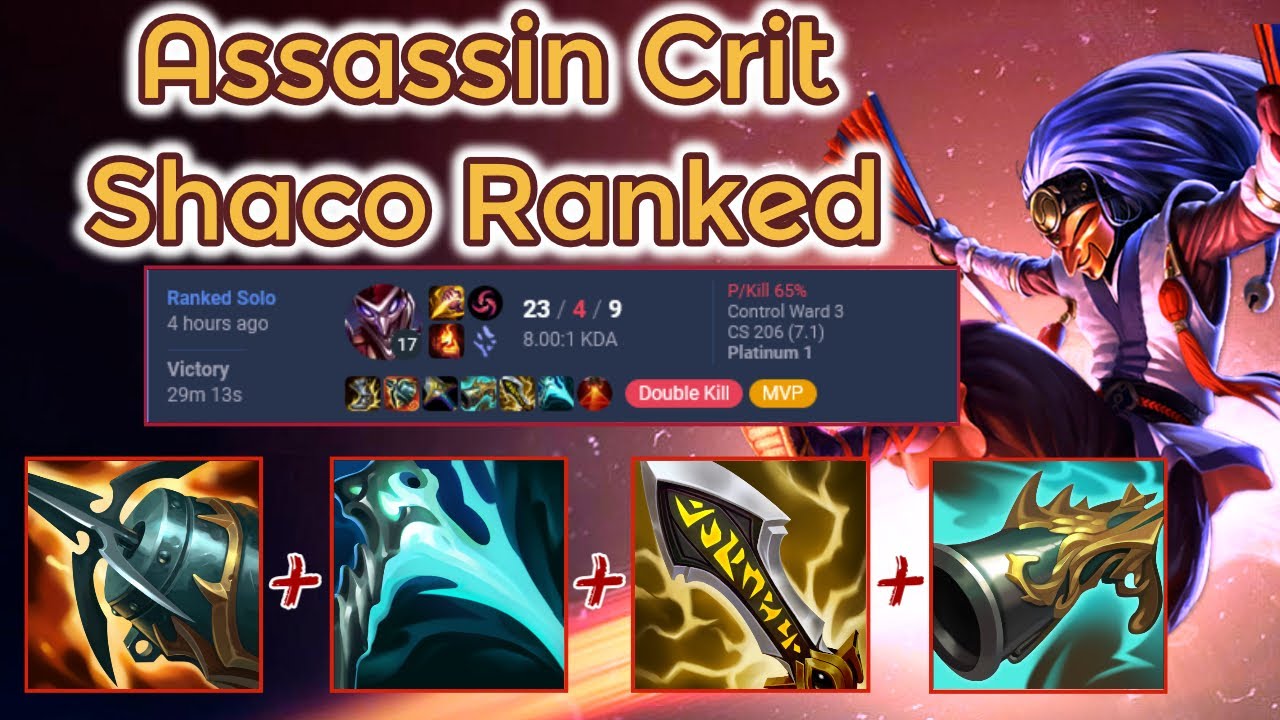 Assassin Full Crit Shaco Jungle - S12 Dia Ranked [League of Legends ...