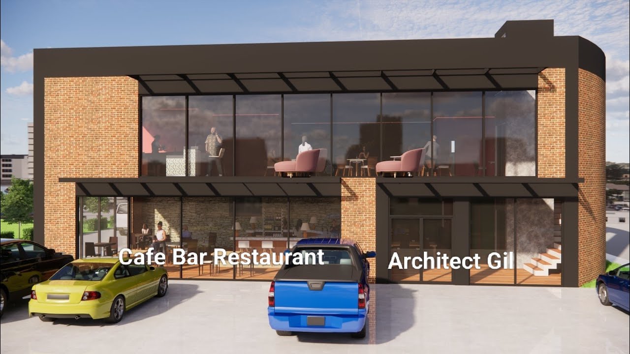 Cafe Bar Restaurant Walk through, 3D Animation - YouTube