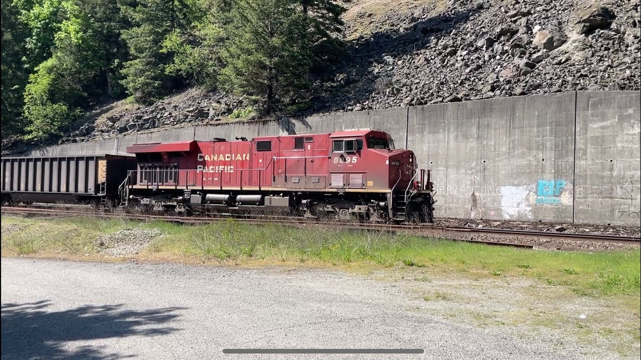 Trains BC 2023: CN 730 (CPKC Coal Train) @ Yale Canada 19MAY23 CP ES44AC 8895 Leading - YouTube