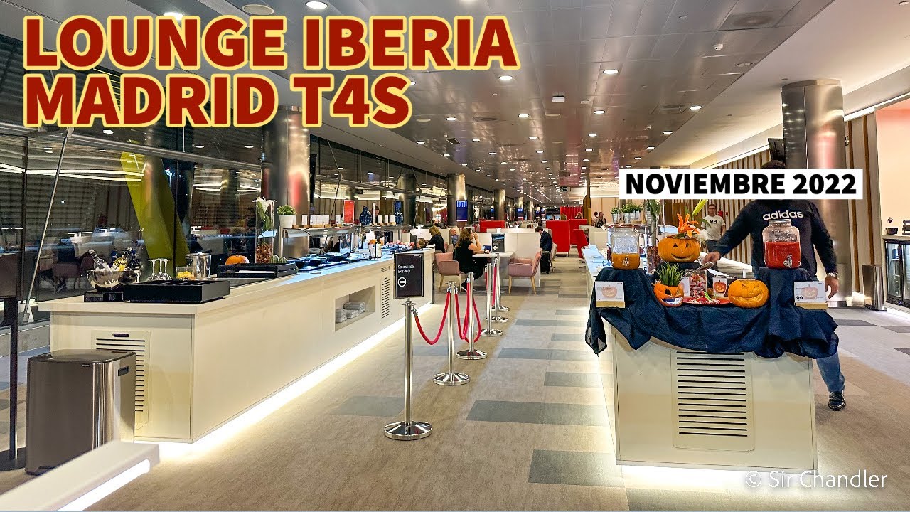 Iberia: sala vip en T4S de Barajas - YouTube