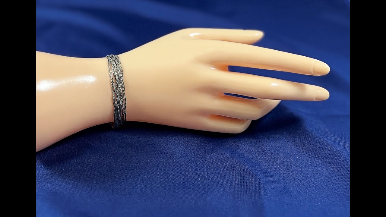 Unique Handcrafted 9 Strand Weave Sterling Silver Bracelet - YouTube
