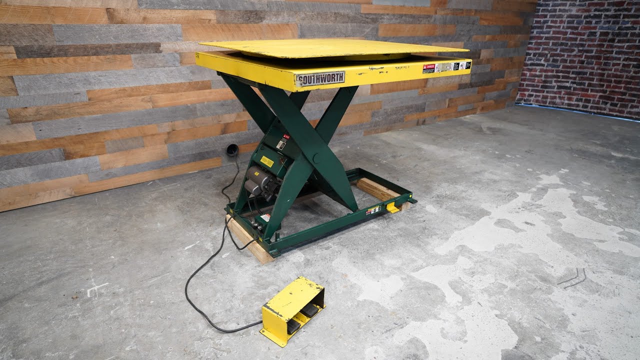 Southworth 2,000 LB Rotating 48″ X 48″ Lift Table - YouTube