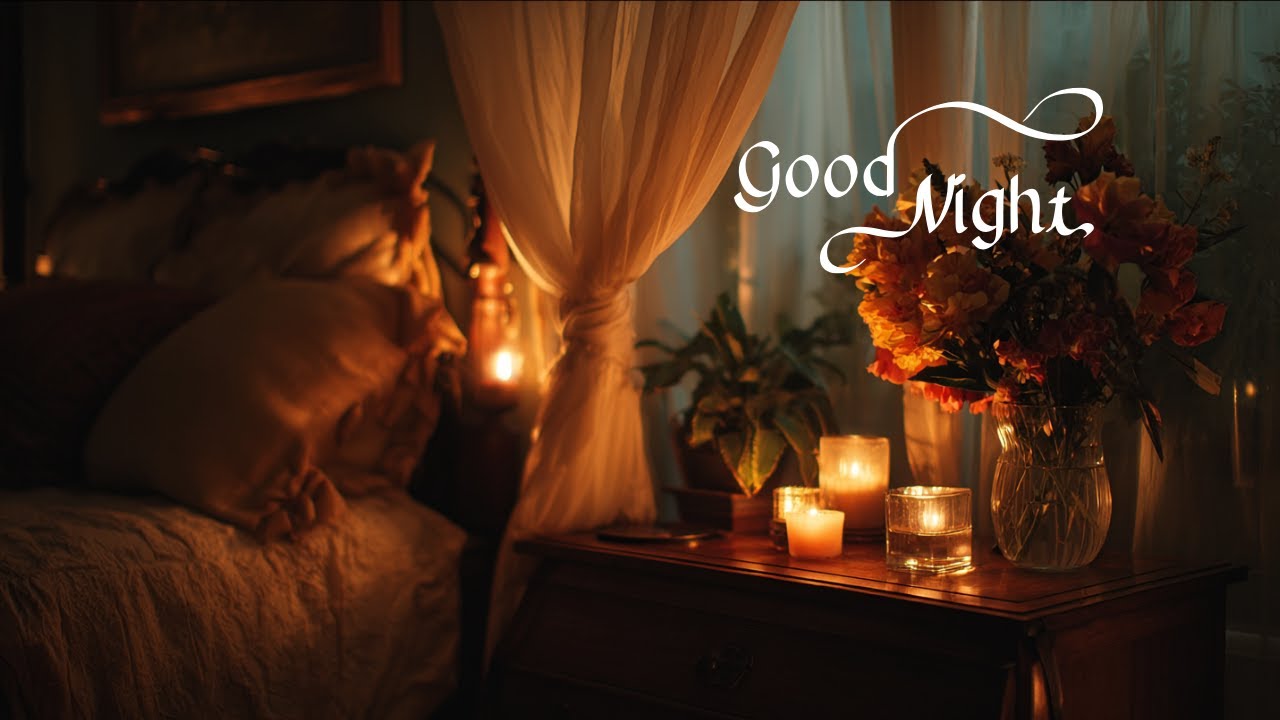 Magical Music for a Gentle Sleep - Cozy Room Candlelight at Night ...