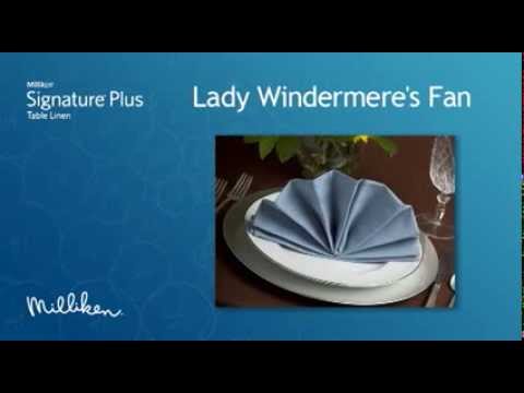 Lady Windermere's Fan Napkin Fold - YouTube