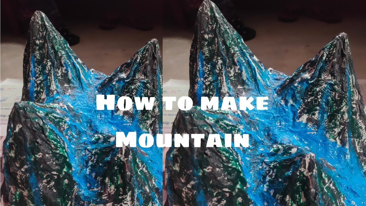 How to make Mountain for water cycle || 3D mountain model ...