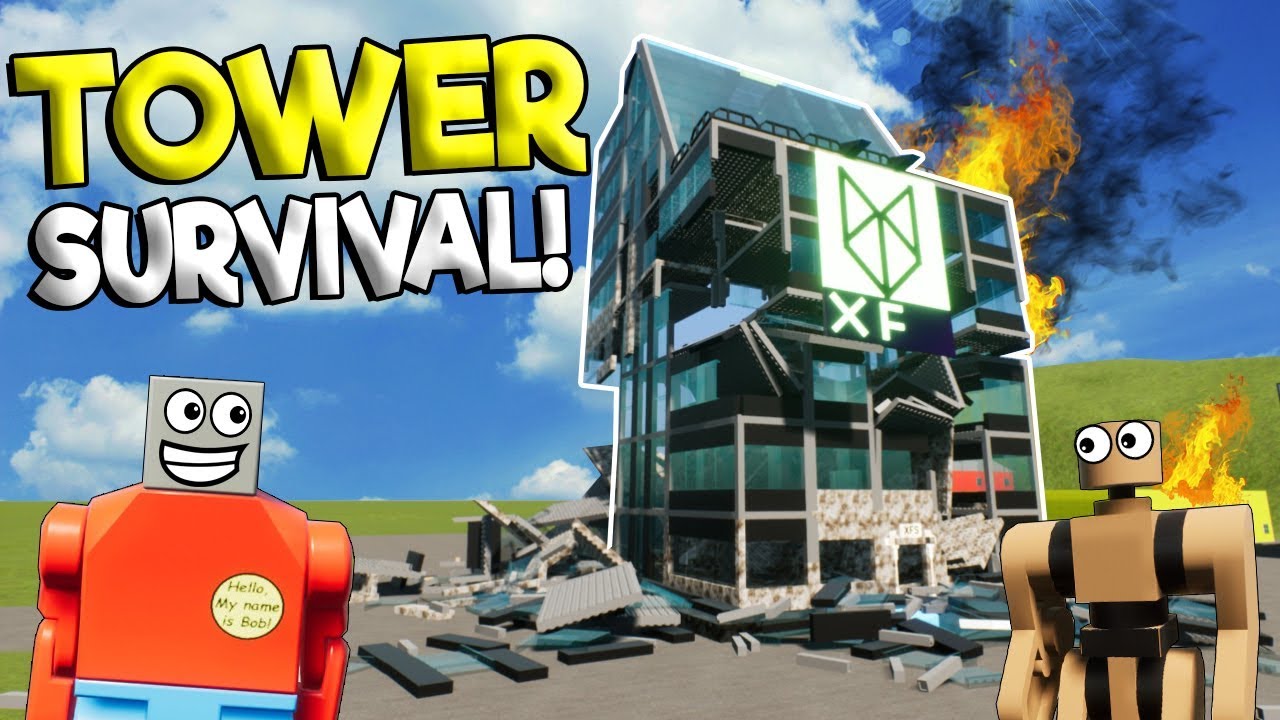 SURVIVING A BURNING LEGO TOWER! - Brick Rigs Gameplay - Lego Tower ...