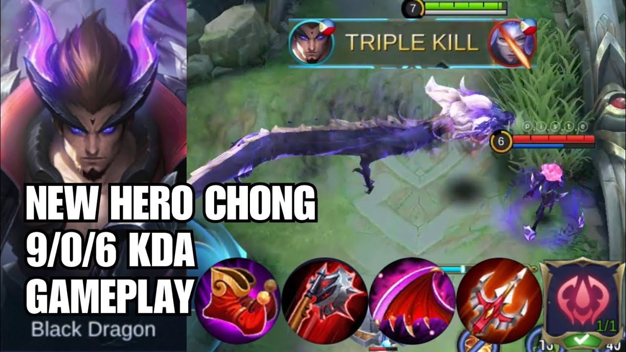 YU ZHONG (formerly CHONG), THE BLACK FIERCE DRAGON GAMEPLAY | NEW HERO ...