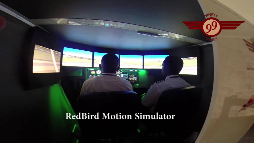 Simulator flying Redbird FMX - YouTube