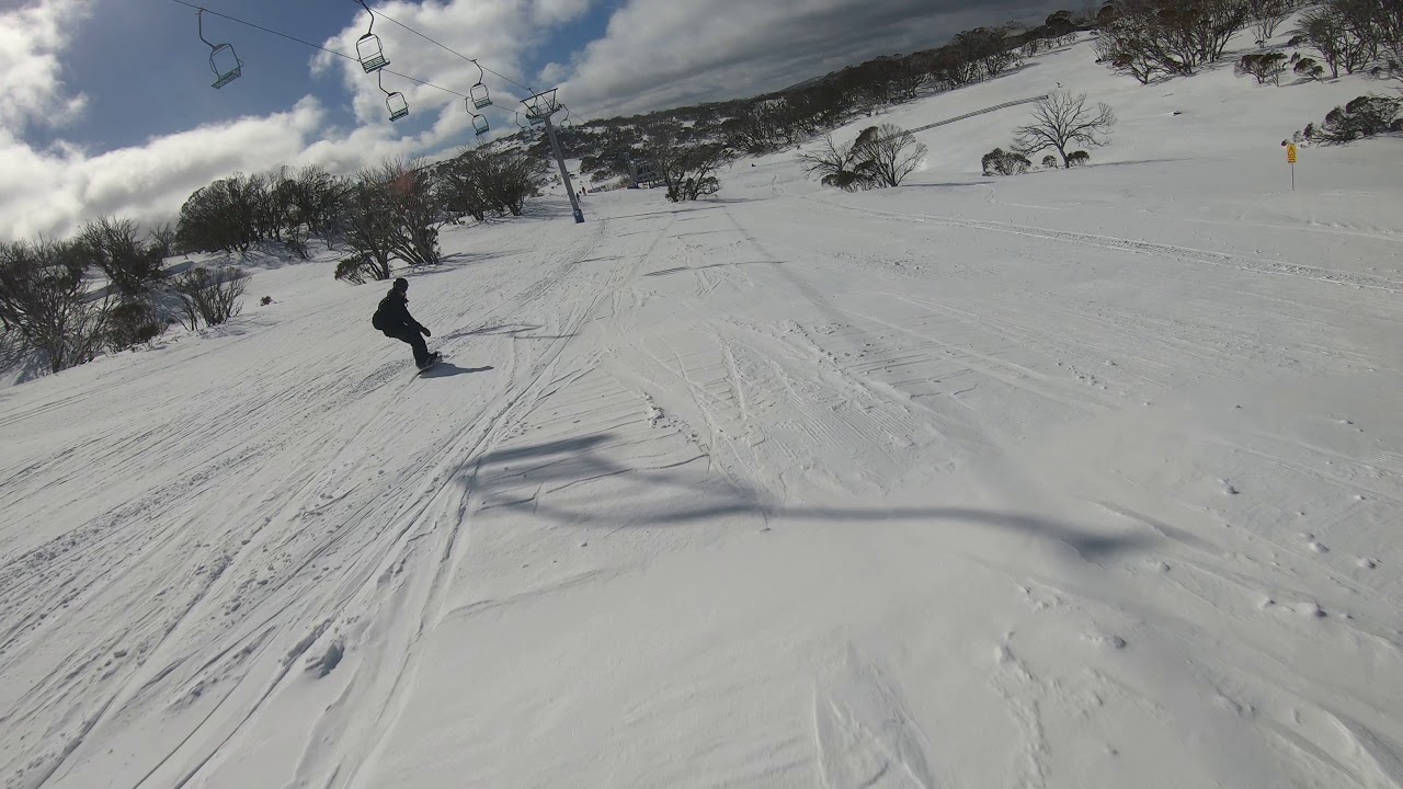 First run - Perisher From Front Valley / Pretty Valley - YouTube