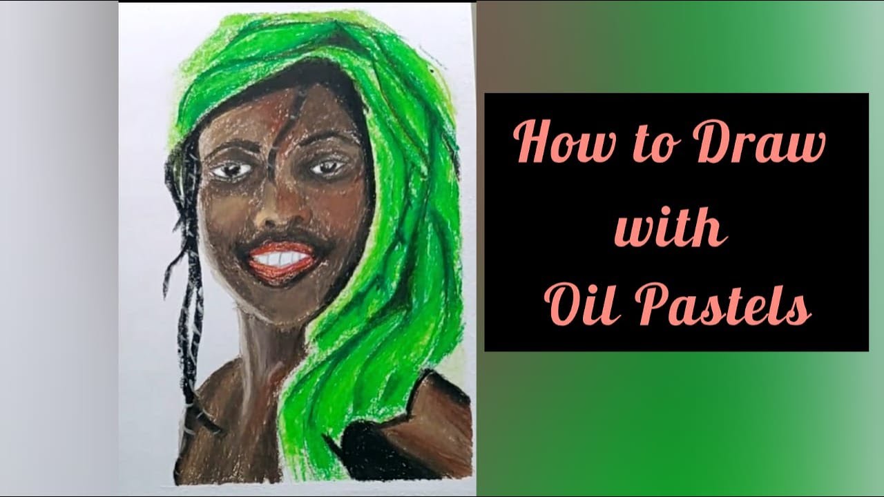 African Lady - Easy Oil Pastel drawing tutorial for beginners | How to ...