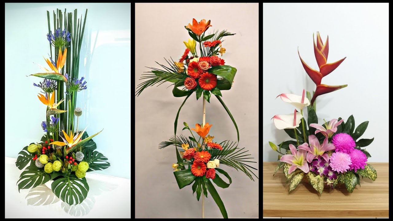 most beautiful and stylish flowers arrangements - YouTube