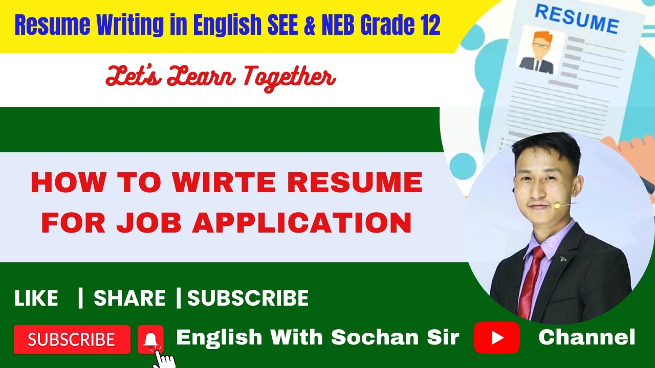 How to Write Resume | Resume Writing for Job Application | Resume ...