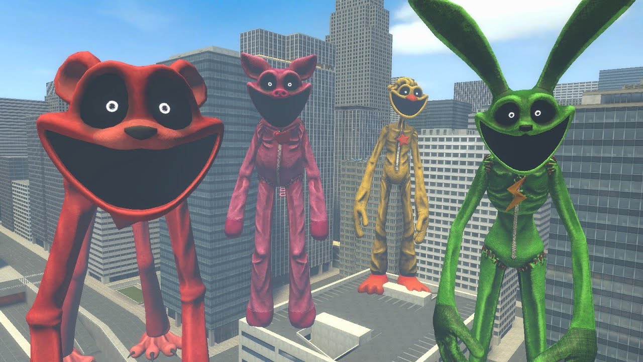KOCAMAN SMİLİNG CRİTTERS ÇOK BÜYÜKLER GARRY'S MOD - YouTube