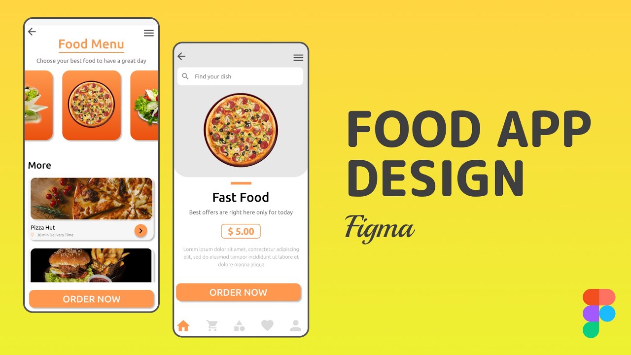 Food App UI Design | Figma UI Tutorial | Mobile Design - YouTube