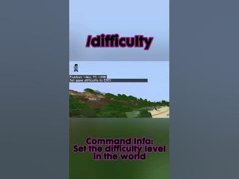 How to use the /difficulty command in Minecraft Bedrock #minecraft # ...