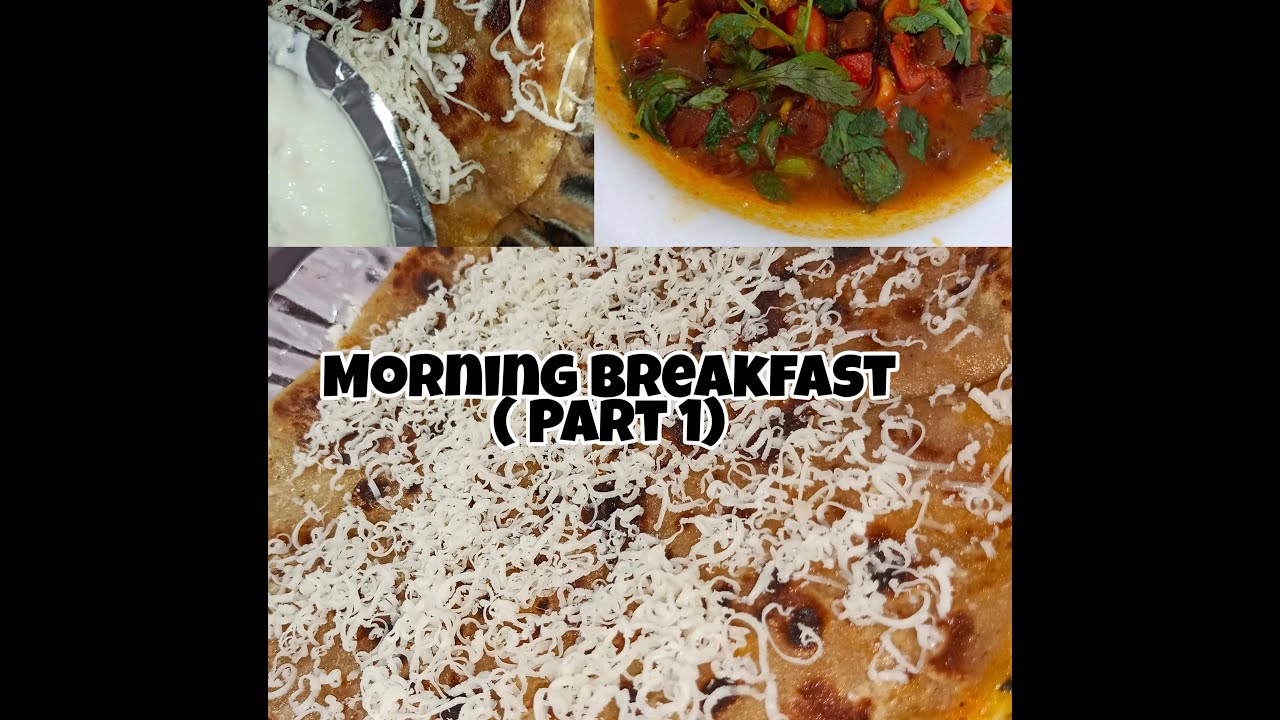 Best Morning breakfast (Part 1) Chesse aloo Paratha / Chana Chevdo # ...