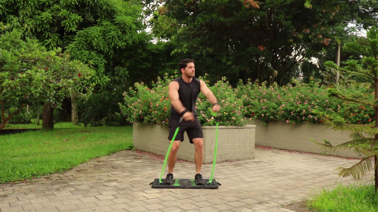 Resistance Band Total Body Workout - Bucket Tosses - BodyBoss - YouTube