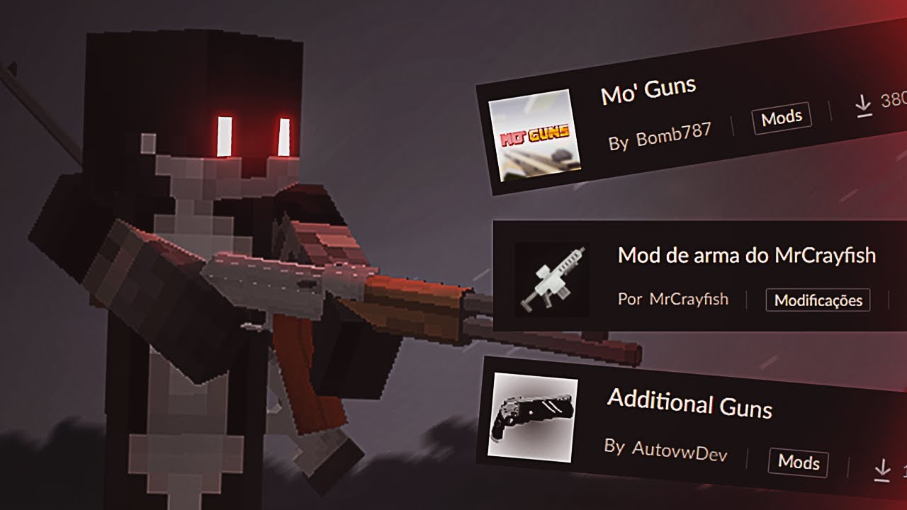 Os 3 Melhores Mod de Armas para o Minecraft - MrCrayfish's Gun Mod ...