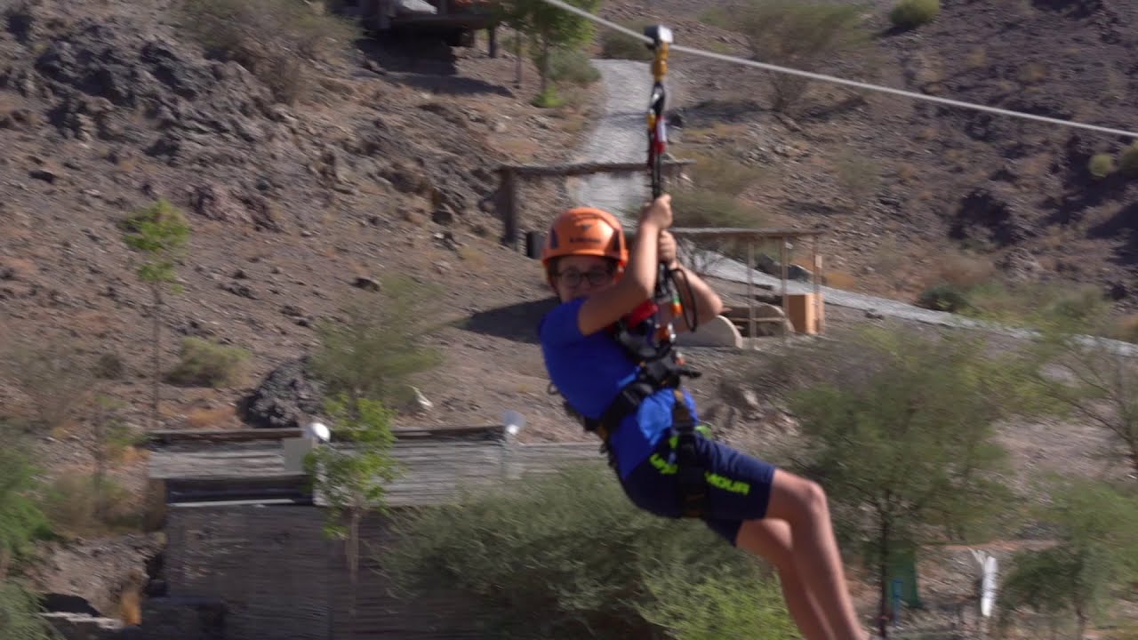 Zipline at Hatta Wadi Hub - YouTube