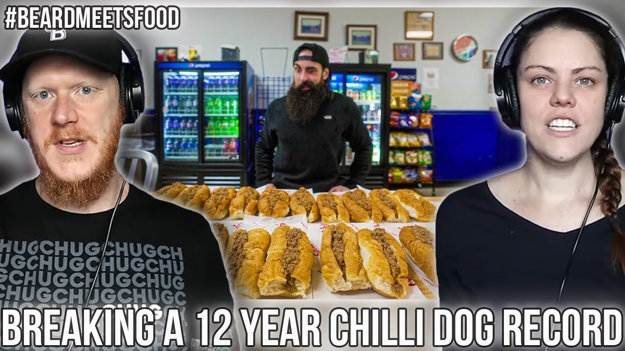 TRYING TO BREAK A 12 YEAR CHILLI DOG EATING RECORD REACTION | OB DAVE ...