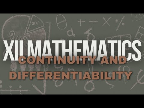 Basic concepts of Continuity and Differentiability - YouTube