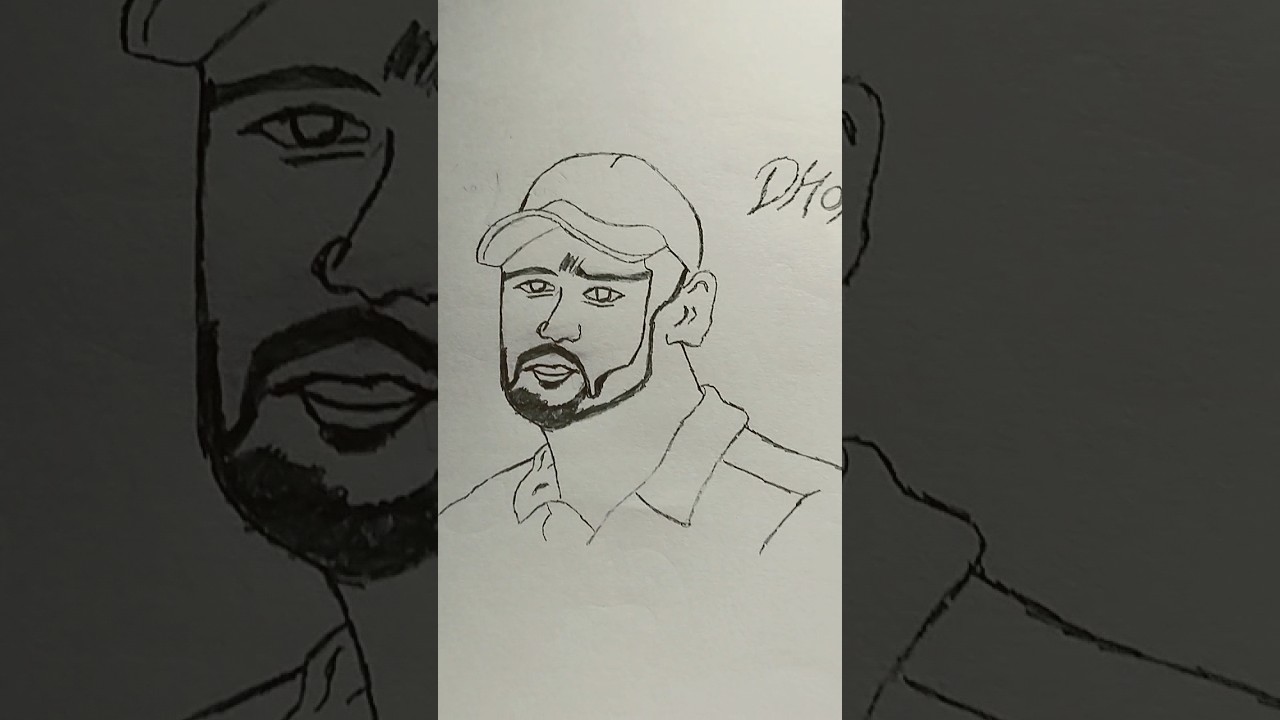 Dhoni first drawing - YouTube