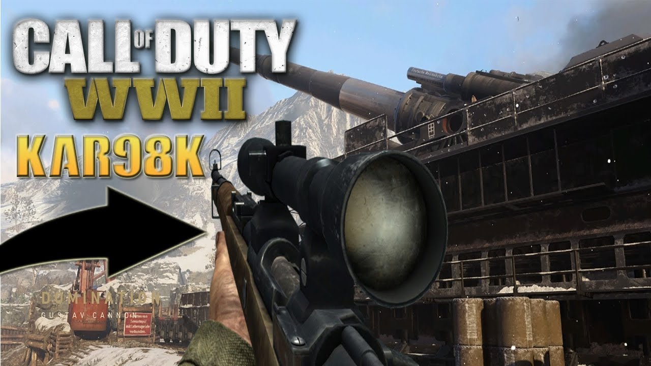 call of duty ww2 nouvelle map gustav cannon avec le ,ew sniper kar98k ...