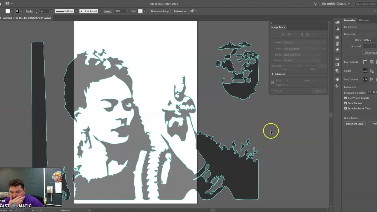 Image Trace Making a Poster - YouTube