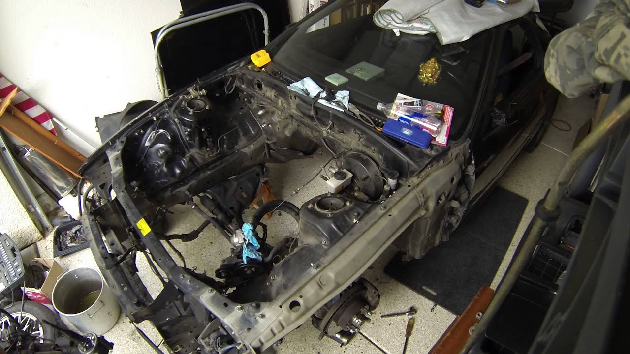 Mazda RX7 GTUs Removing Transmission - YouTube