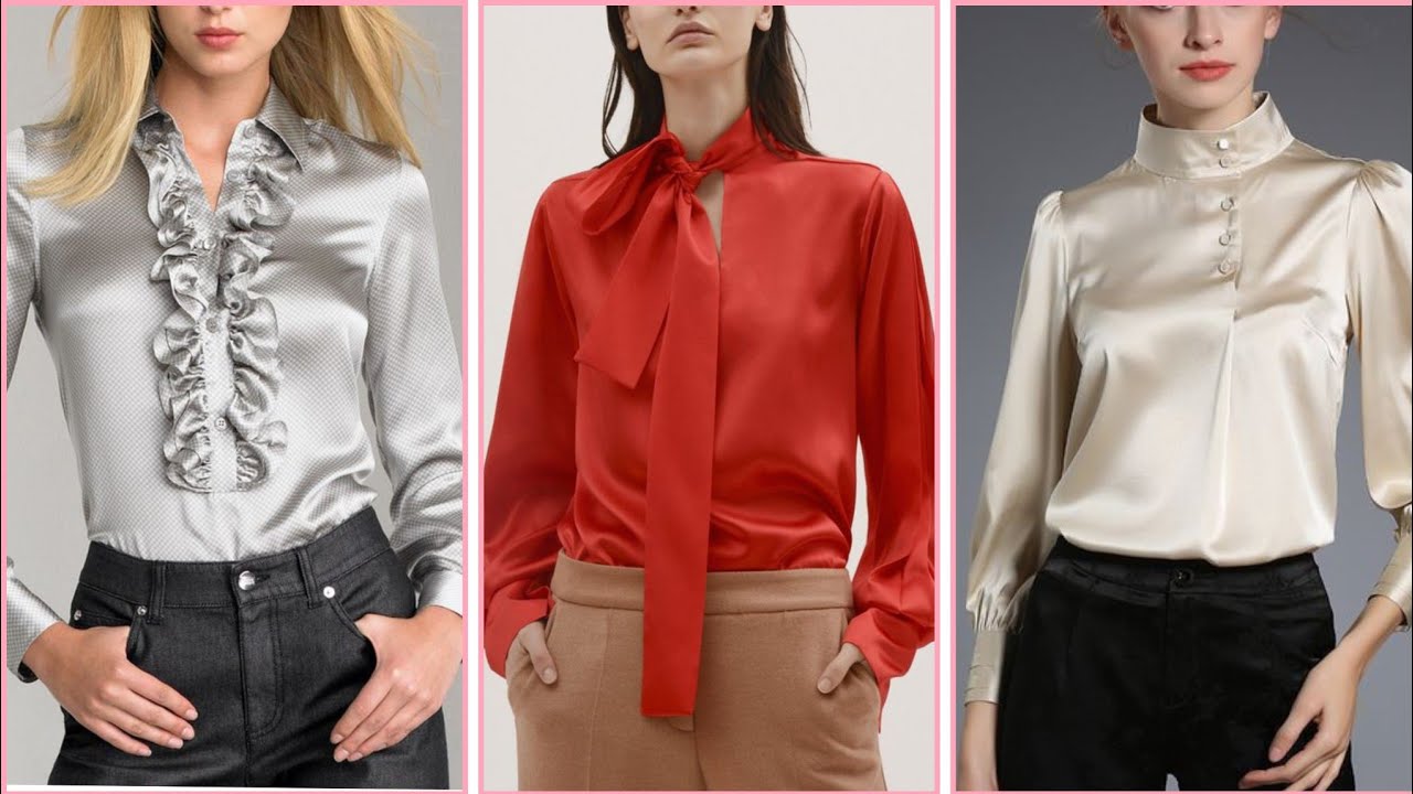 new arrival Silk full sleeves women blouse designer ideas - YouTube