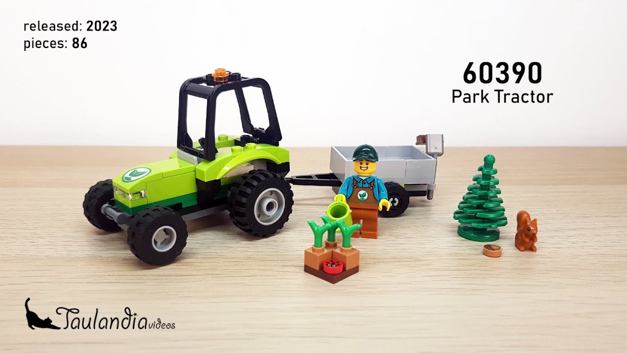 LEGO City 60390: Park Tractor (2023) - unboxing and speed building ...