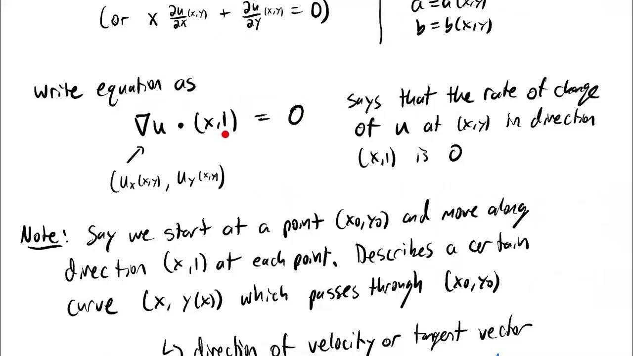 Lecture 3: More on first-order linear PDEs - YouTube