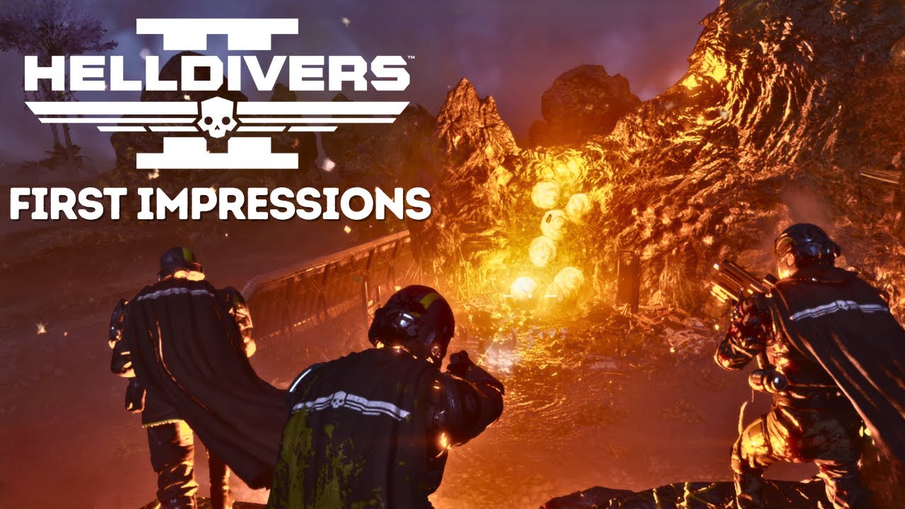 Helldivers 2 Blind First Impressions Gameplay (It's Chaotic) - YouTube