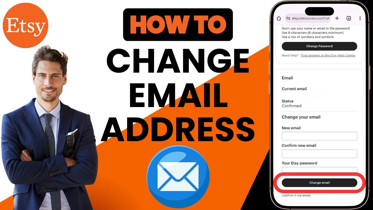 How To Change Email Address On Etsy App - YouTube