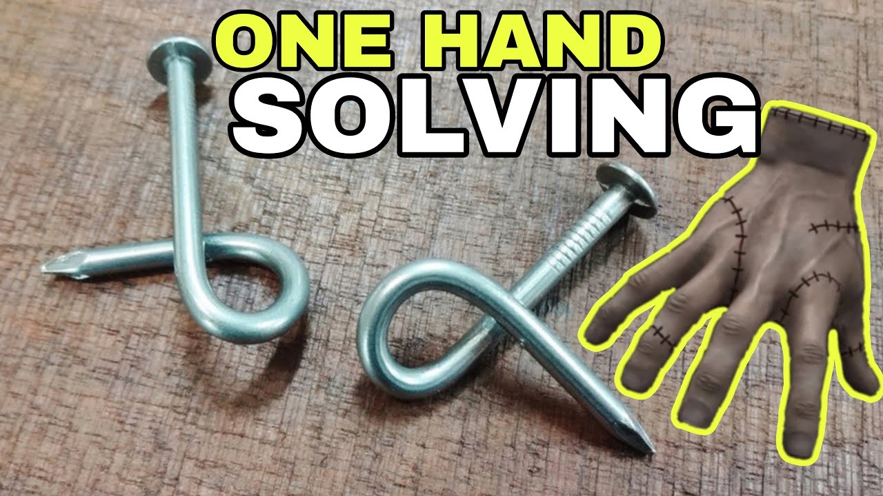 Nail Puzzle ONE HAND SOLVING Method 😱 #nailpuzzle - YouTube