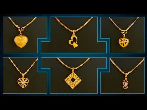 Gold locket design//Latest light weight gold locket design - YouTube