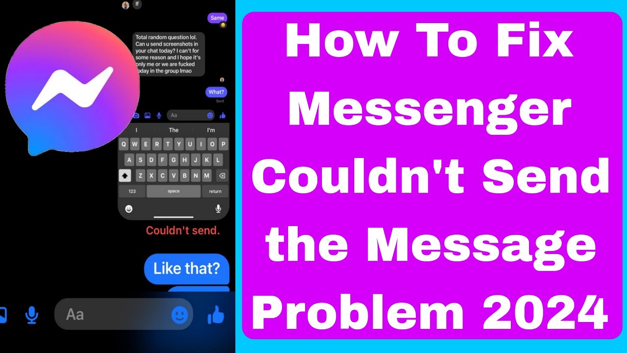 How To Fix Messenger Couldn't Send the Message Problem 2024 | messenger message not send 2024 ...