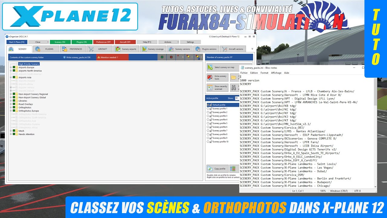 ️ [ X-Plane 12 Flight Simulator Tuto FR ] Installer vos scènes et ...