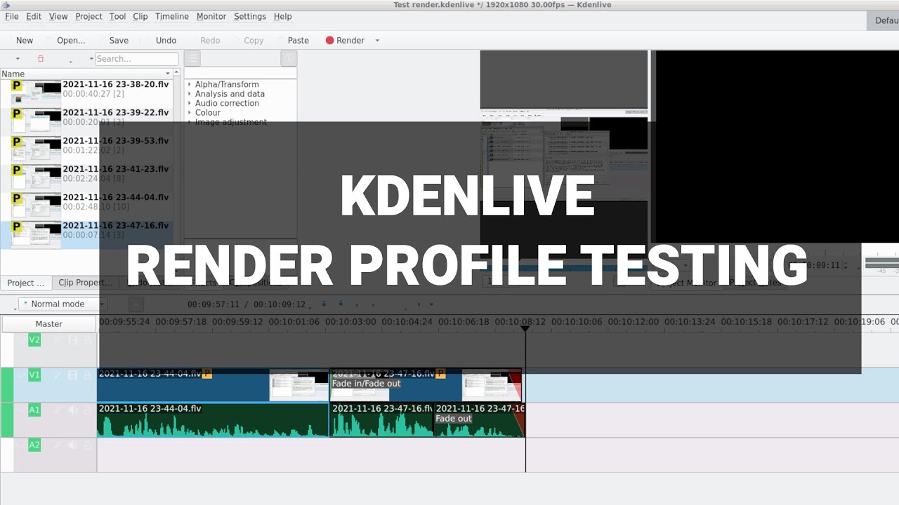 Testing Various Rendering Profiles In Kdenlive (GPU And CPU Rendering ...