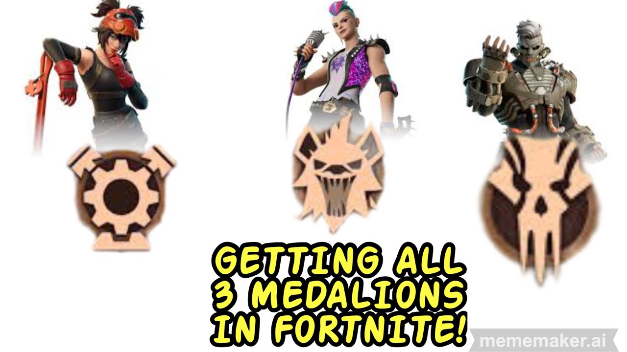 Getting All 3 Medalions In Fortnite - YouTube