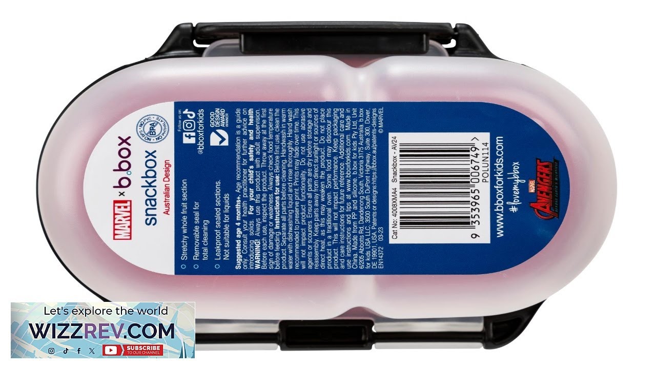 B.Box Snack Box Marvel Avengers Review - YouTube