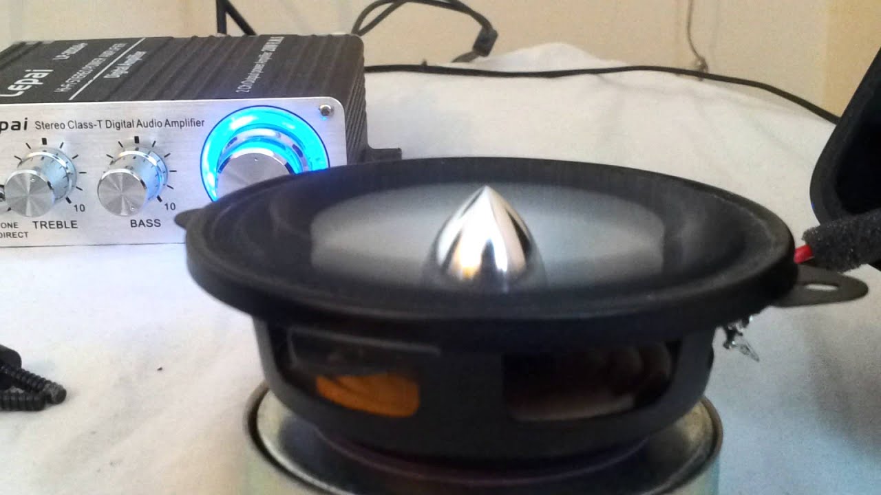 Lepai LP2020A+ Logitech z-906 speaker excursion - YouTube