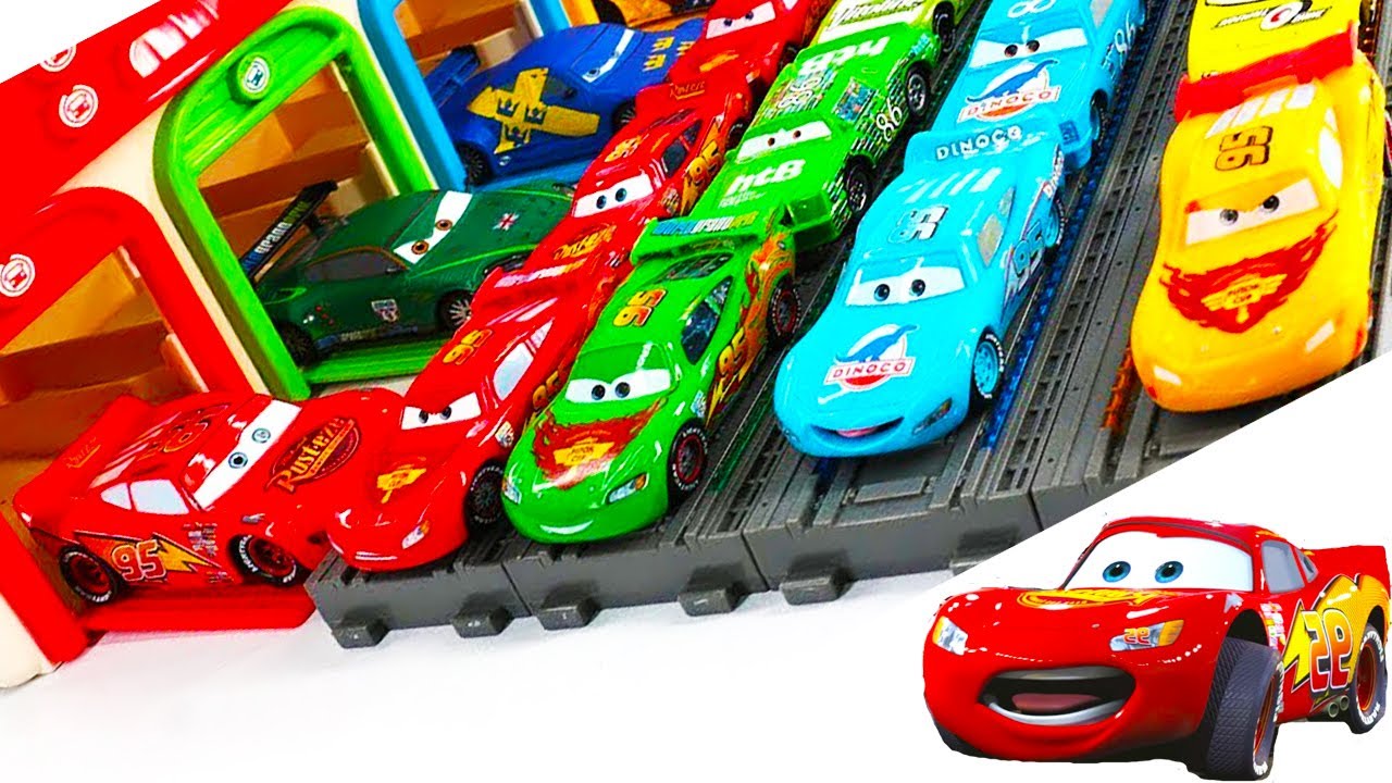 🔴Crazy Track - Race All Disney Cars Lightning McQueen & Friends Boost ...