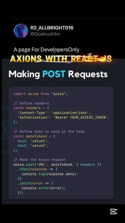 Axions With React Js #coding #webdevelopment #programminglanguage #frontendcourse - YouTube