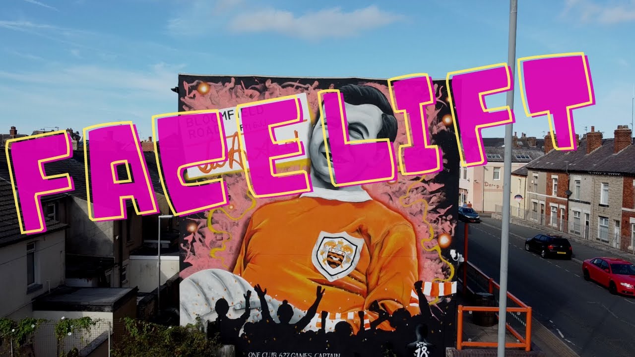 BLACKPOOL FC LEGEND JIMMY ARMFIELD MURAL - LATEST - YouTube