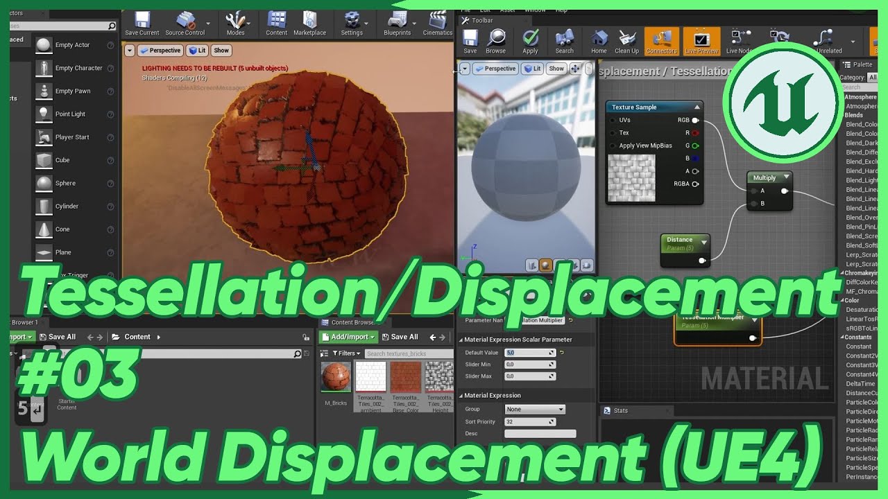 Tessellation/Displacement #03 World Displacement - Unreal Engine 4 ...